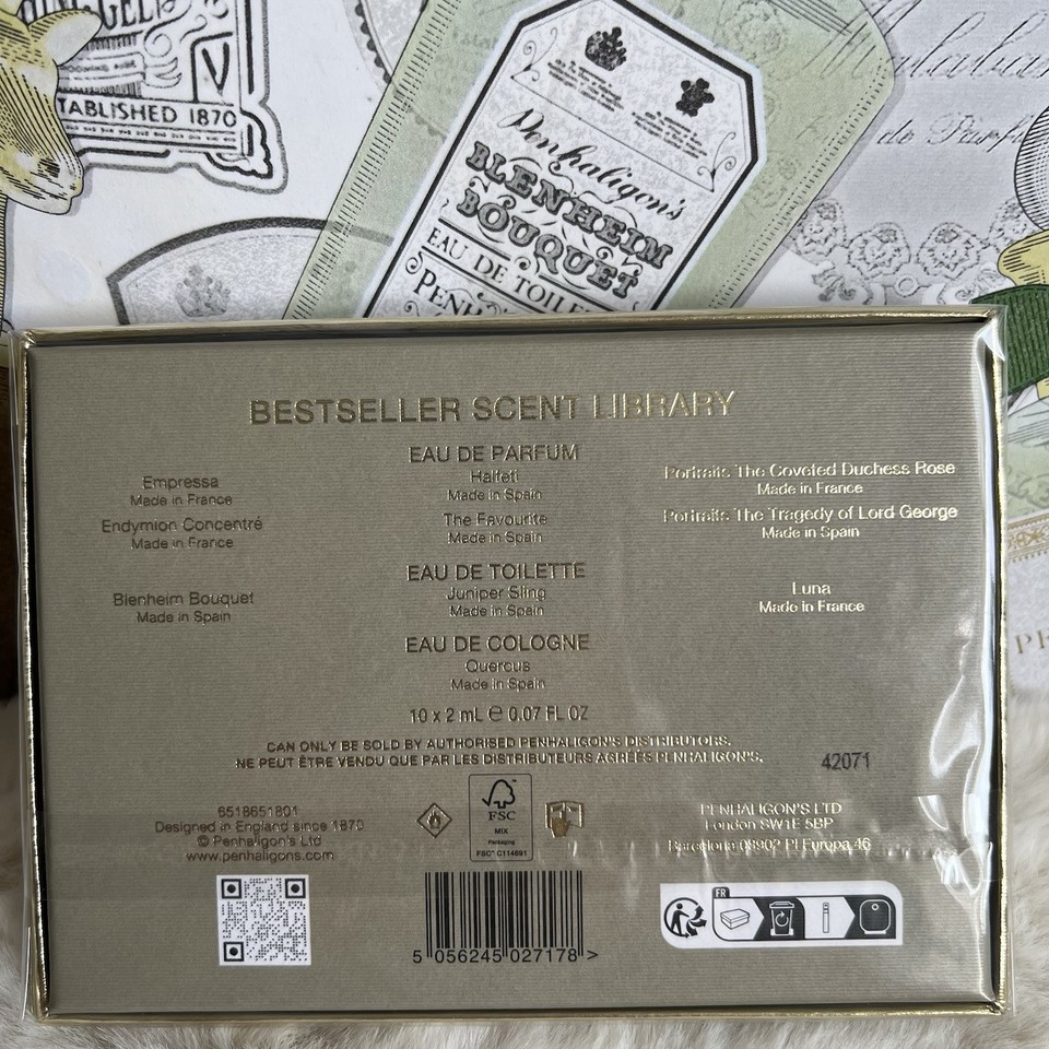 Penhaligon's Bestseller Scent Library 10 x 2ml BNIB Empressa Halfeti ...