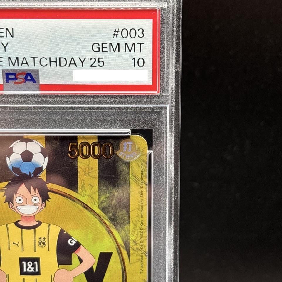 PSA 10 Monkey D Luffy ST13-003 BVB Borussia Dortmund ONE PIECE Matchday ...