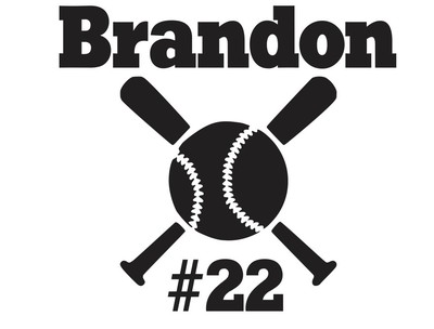 5" PERSONALIZED BASEBALL BAT CUSTOM NAME NUMBER SCHOOL VINYL SPORTS ...