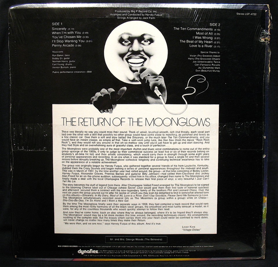 THE MOONGLOWS-THE RETURN OF THE MOONGLOWS-Fully Sealed Album-RCA VICTOR ...