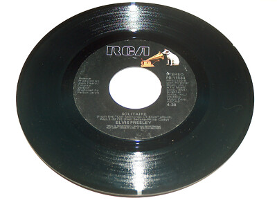 45 RPM Elvis Presley Solitaire, Are You Sincere 1979 RCA Record PB ...