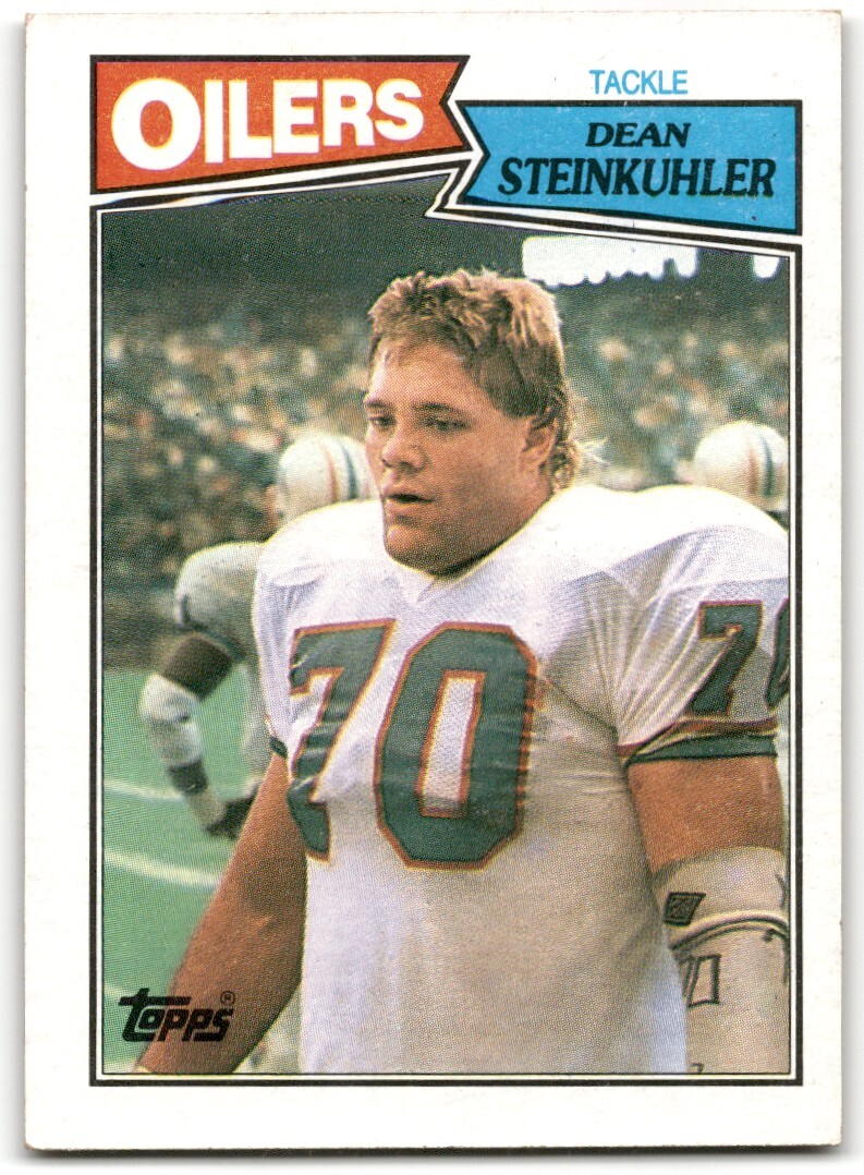 1987 Topps Dean Steinkuhler #313 RC Houston Oilers | eBay
