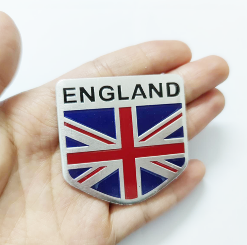 2pc England Britain British Flag Car Door Trunk Aluminum Emblems ...