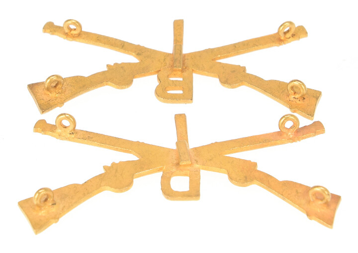 Pre-WWI Cap Badges: 1st Infantry, Co. B & Co. D | eBay