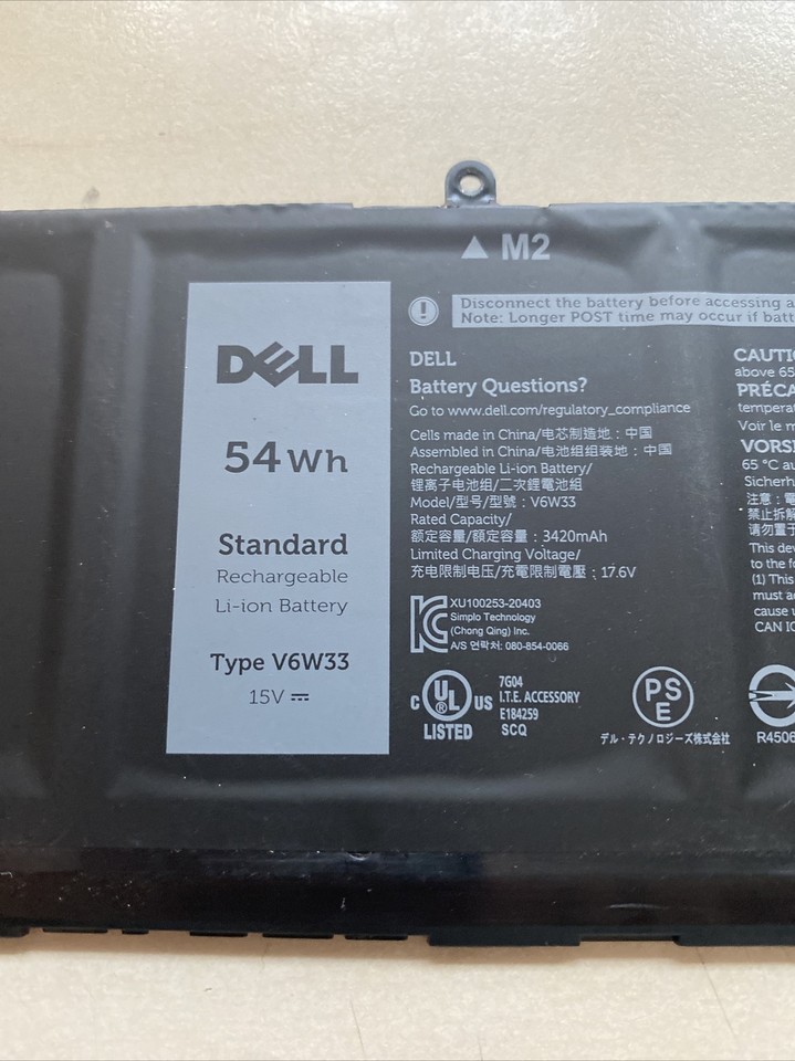 Genuine Dell Battery Latitude 3420 3520 Vostro 5415 V6W33 WV3K8 XDY9K ...
