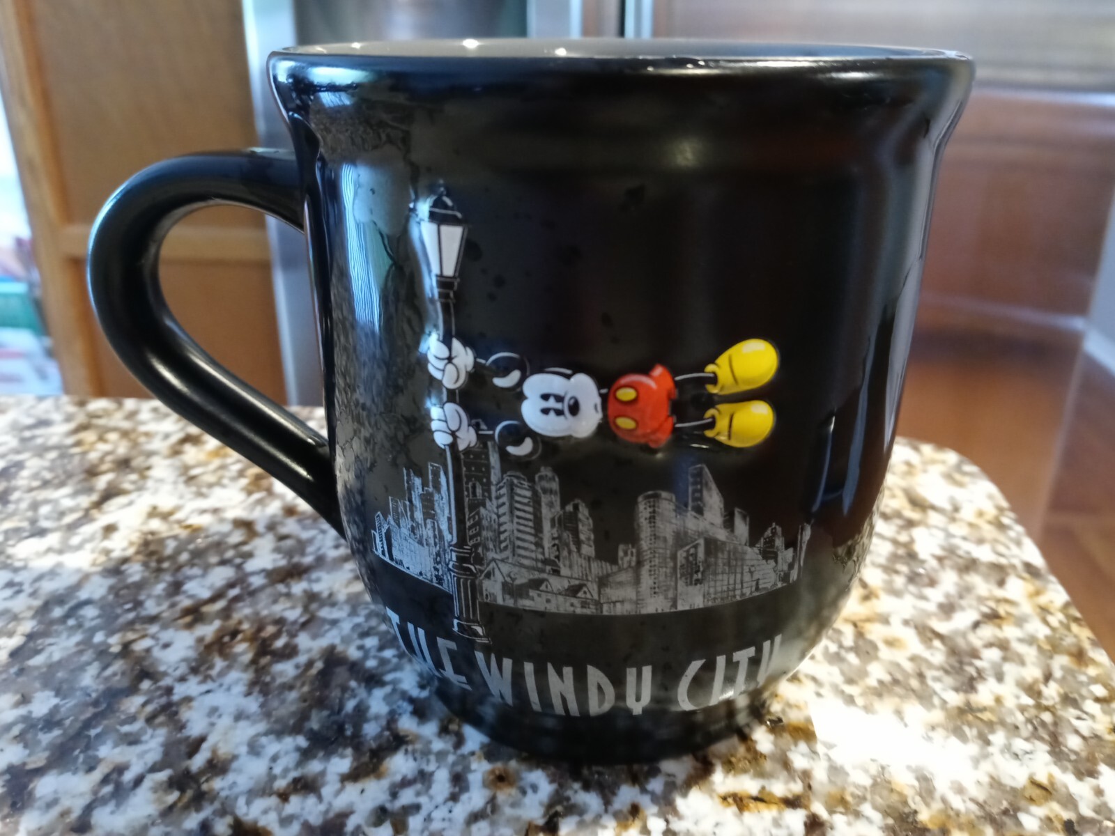 Disney Store Chicago Mickey Mouse "The Windy City" Coffee Mug Black Cup ...