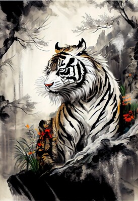 "Malayan Tiger" 13" x 19" Fine Art Print Limited to Only 20 Hand ...