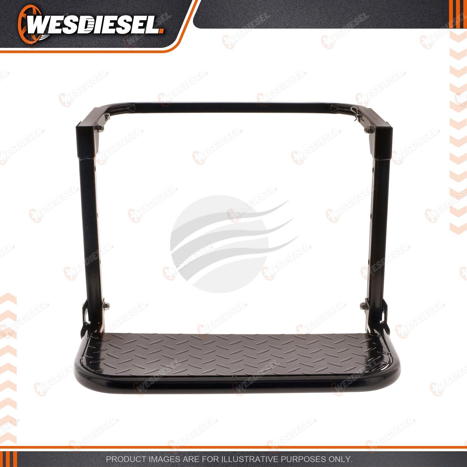 Wesdiesel Adjustable Wheel Step 23cm 33cm Tyres 200Kg Rating Folds ...