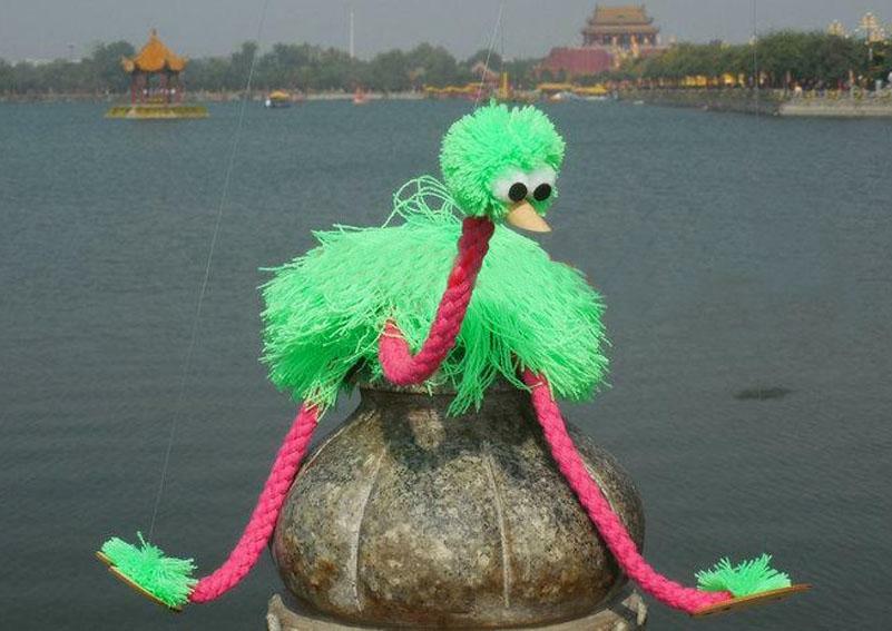 Yellow Cute Ostrich Hand Puppet Toy Ostrich Marionette Soft Toy Child ...