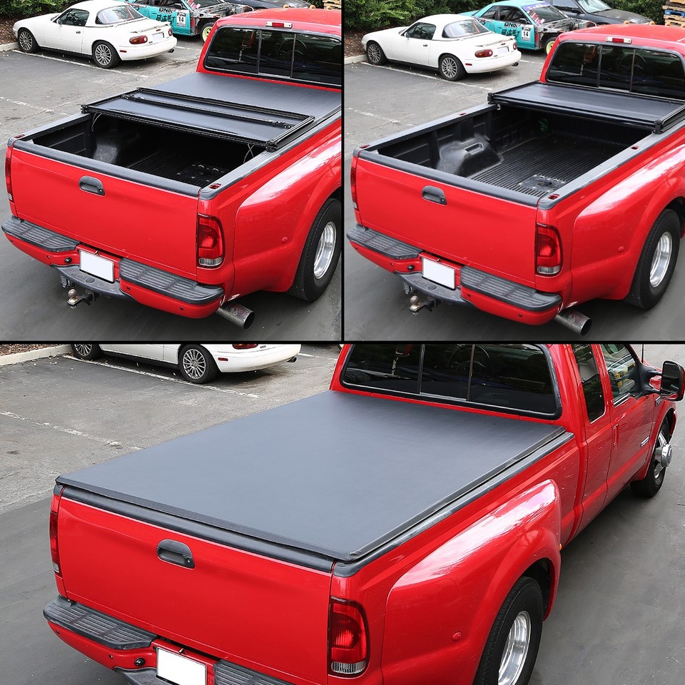 For 1993-2004 Ford Ranger Flareside 6 Ft Short Bed Soft Tri-Fold ...