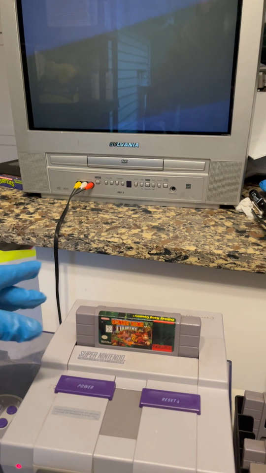 Super Nintendo SNES Console Bundle w/ 9 Games Donkey Kong Country WORKS ...