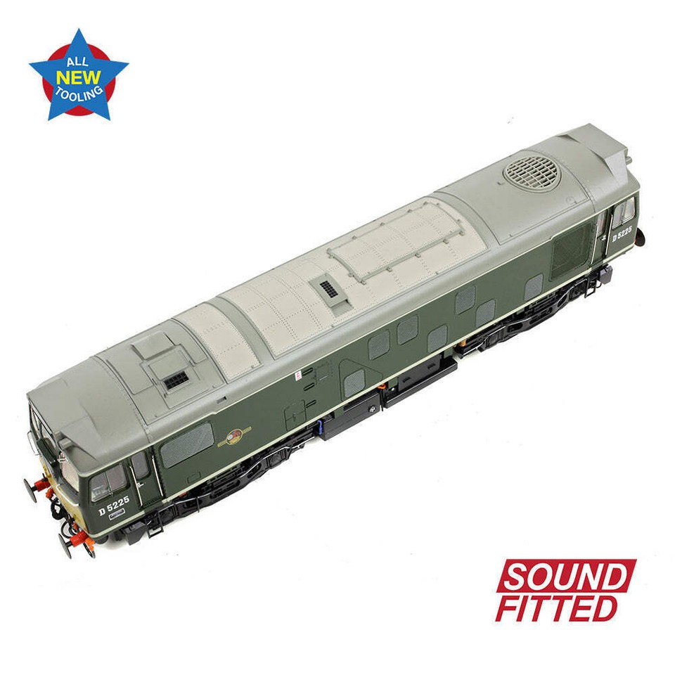 Bachmann 32-343SF OO Gauge Class 25/1 D5225 BR Green (SYP) SOUND FITTED ...