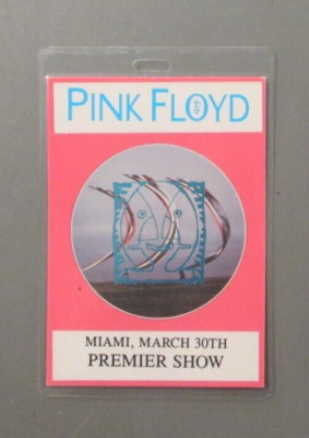 Pink Floyd COMMEMORATIVE backstage pass Laminated Miami, 3/30/94 | eBay