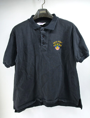 Vintage MVP West Point Polo Mens XL Black Army Logo Made in USA | eBay