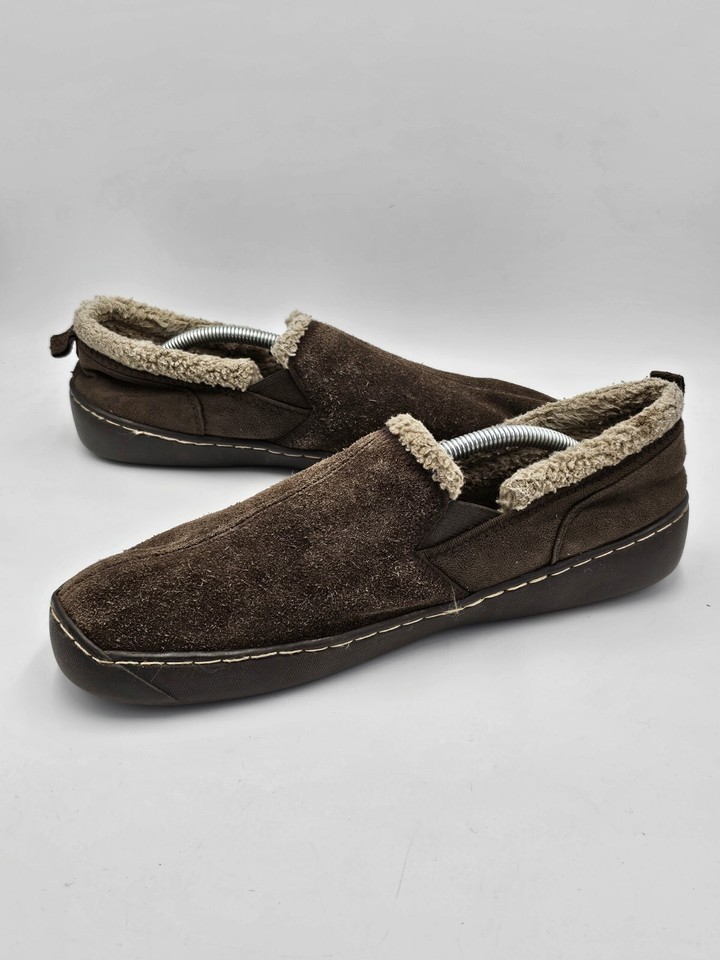 HideAways by LB Evans Suede Moccasin Slippers Men's Size 11 (Brown) | eBay