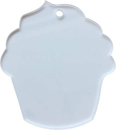 NUO RUI 10pcs Acrylic Blank Cupcake Keychain Clear, Plexiglass Laser ...