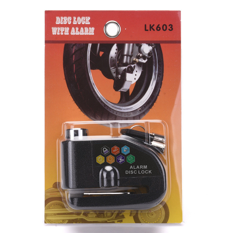 Motorcycle Bike 110DB Alarm Security Brake Disc Wheel Lock Safety & 2 ...