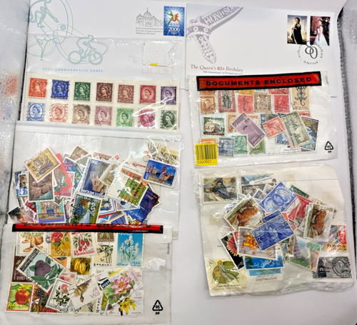 Large Stamp Collection Bulk Lot World Stamps Assorted Loose Displayed ...