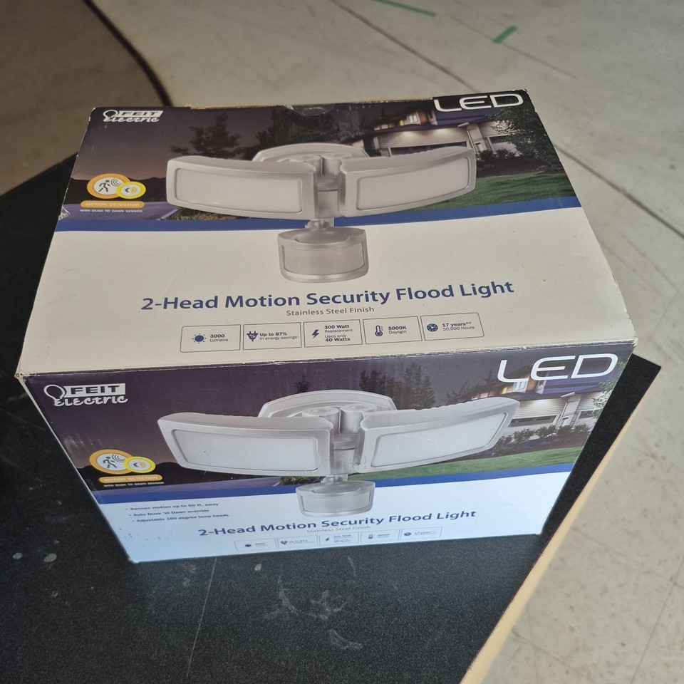 Feit Electric Smart Dual Head Motion Security Flood Light - Unopened / New | eBay