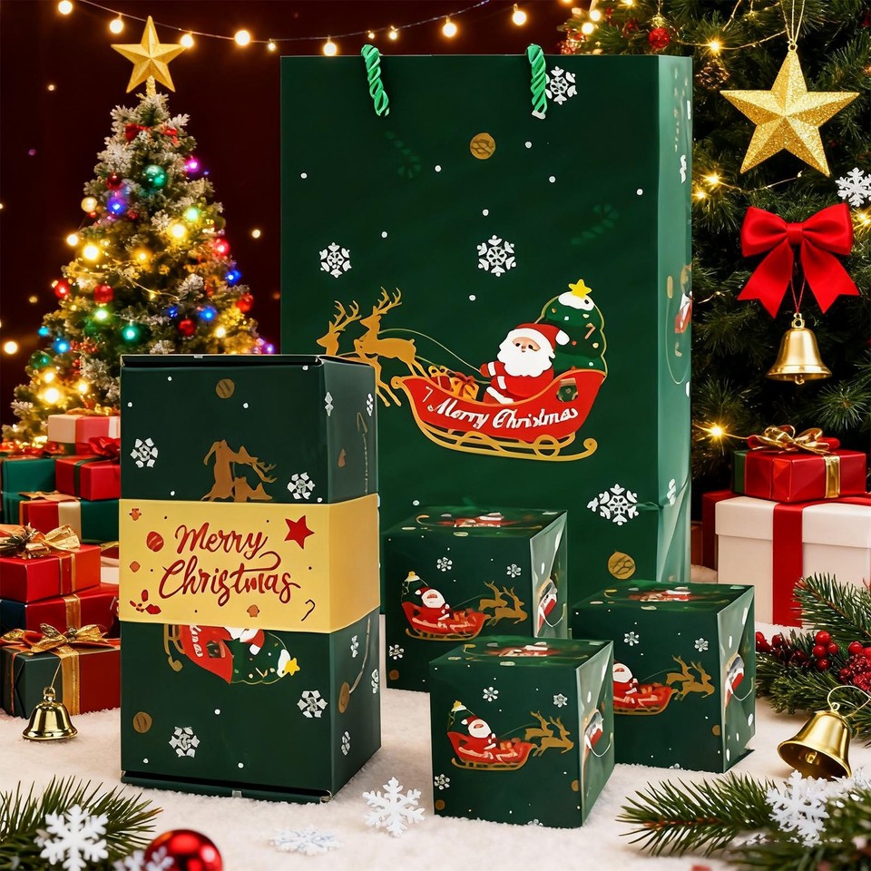 Merry Christmas Surprise Gift Explosion Boxes Money Bounce Jumping Box ...