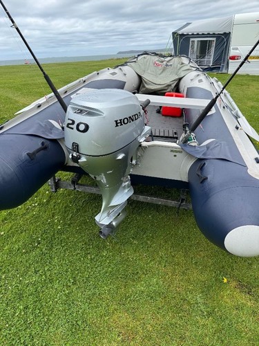Honwave T40 rib sib with Honda 20HP 4 stroke outboard engine short ...