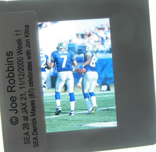 DERRICK MAYES SEATTLE Seahawks Notre Dame JOHN KITNA ORIGINAL SLIDE 2 ...