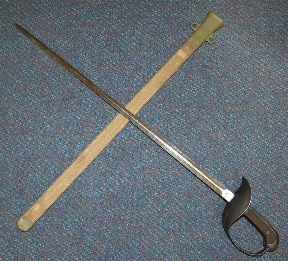 Original WW1 era US Army M1913 Cavalry Saber (Patton Sword) & Scabbard ...