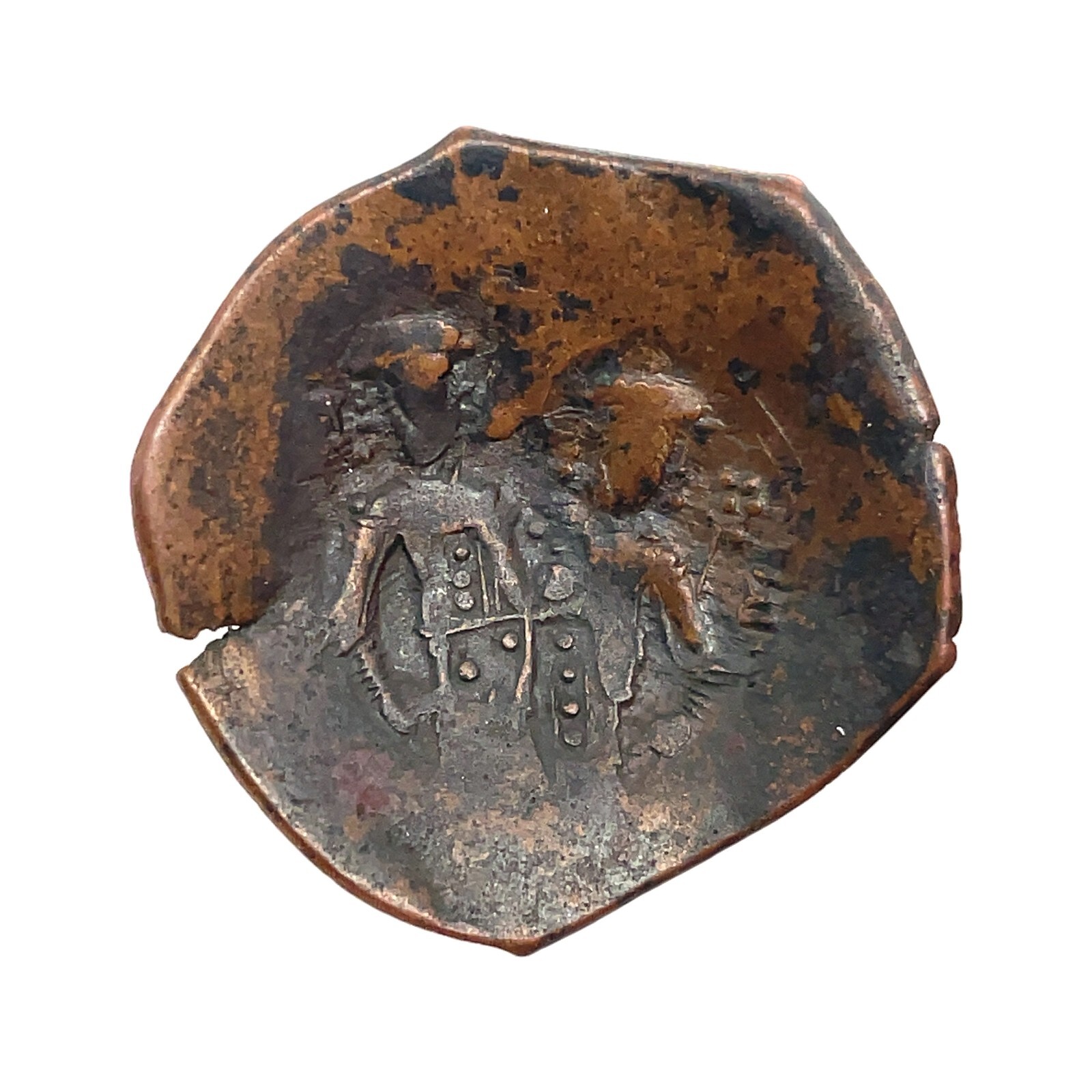 Byzantine Manuel I EL Aspron Trachy (Christ Coin) 1143-1180 AD 25mm 2.7 ...