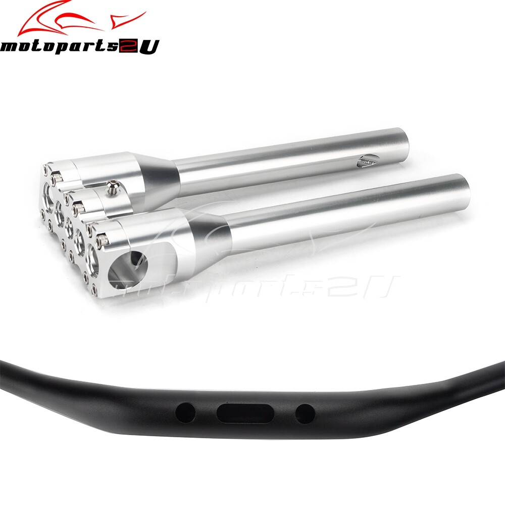 Universal 1-1/2" 38mm Motorcycle Handlebars Drag Bar 12'' Riser For ...