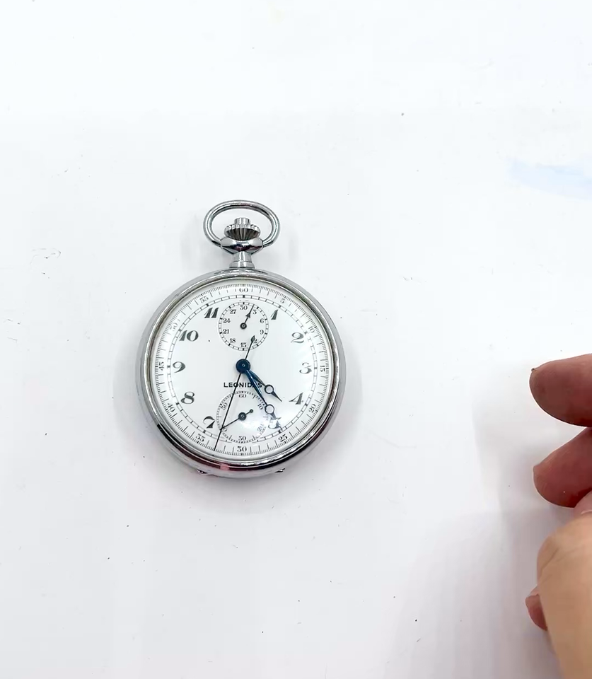 Leonidas Chronograph Pocket Watch Stop Watch Working Before Tag Heuer ...