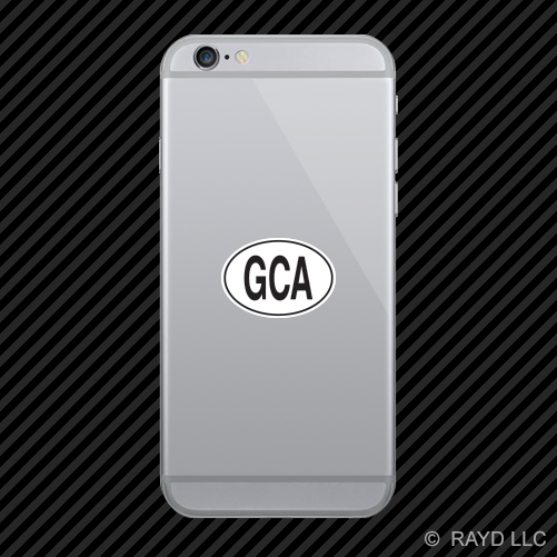 GCA Guatemala Country Code Oval Cell Phone Sticker Mobile Guatemalan ...