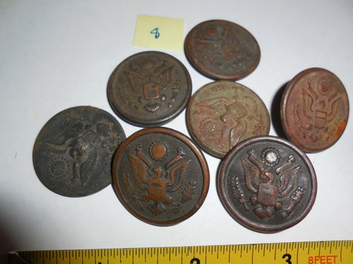 Vintage US Army Large Unifrom Buttons (7) Various Mfg | eBay