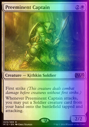 MTG Magic the Gathering Preeminent Captain (25/298) Magic 2015 LP FOIL ...