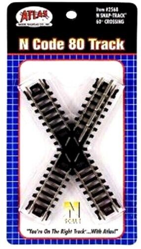 N Scale Atlas 2568 Code 80 60 Degrees Crossing Snap-Track | eBay