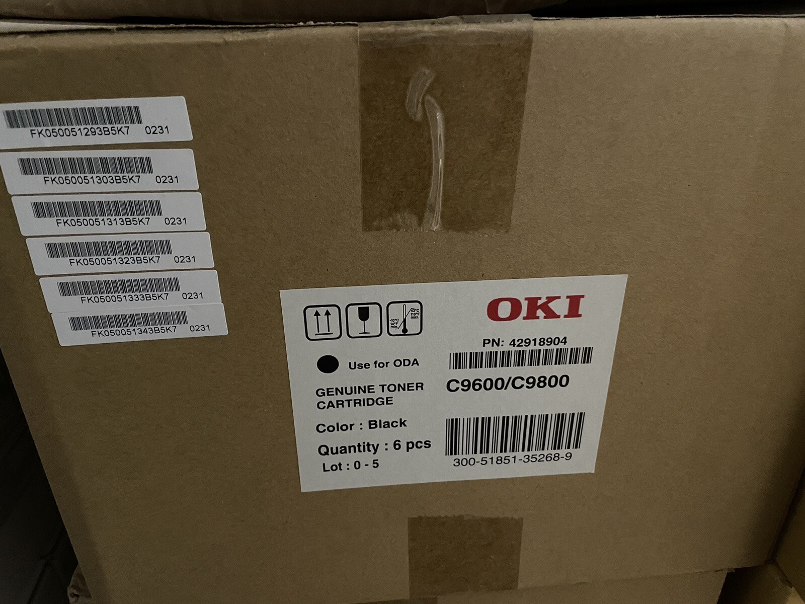 Genuine Oki Okidata C9600 C9800 Black Toner Cartridge P/N 42918904 | eBay