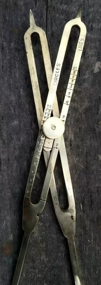 9" Proportional Divider Brass Drafting Tool Scientific Compass Engineer ...