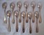 WELLNER GERMAN ANTIQUE Set of 11 Alpacca Silver Spoons Marked Alpacca w ...