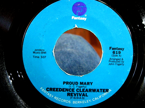 1969 CREEDENCE CLEARWATER REVIVAL 45 "PROUD MARY" / "BORN ON THE BAYOU ...