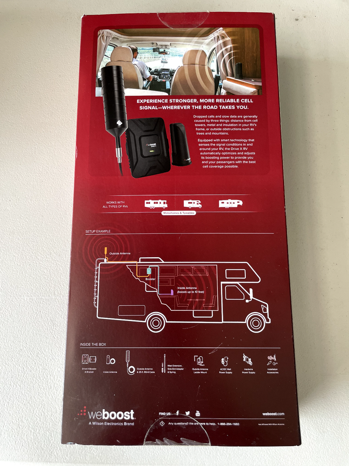 weBoost Drive X RV Kit Cell Phone Signal Booster Barely Used FREE ...