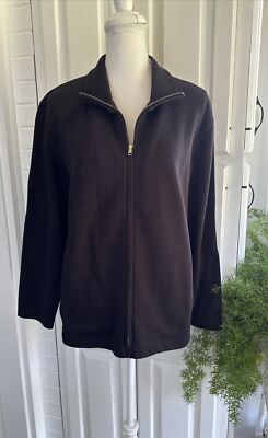 NWT Talbots Zipper Front Black Casual Jacket Sz:XL | eBay