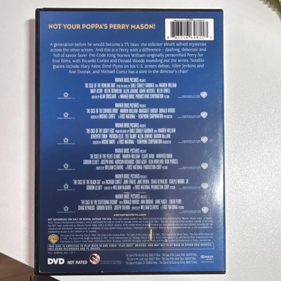Warner Bros. Perry Mason: Original Movies Collection DVD Warren William ...