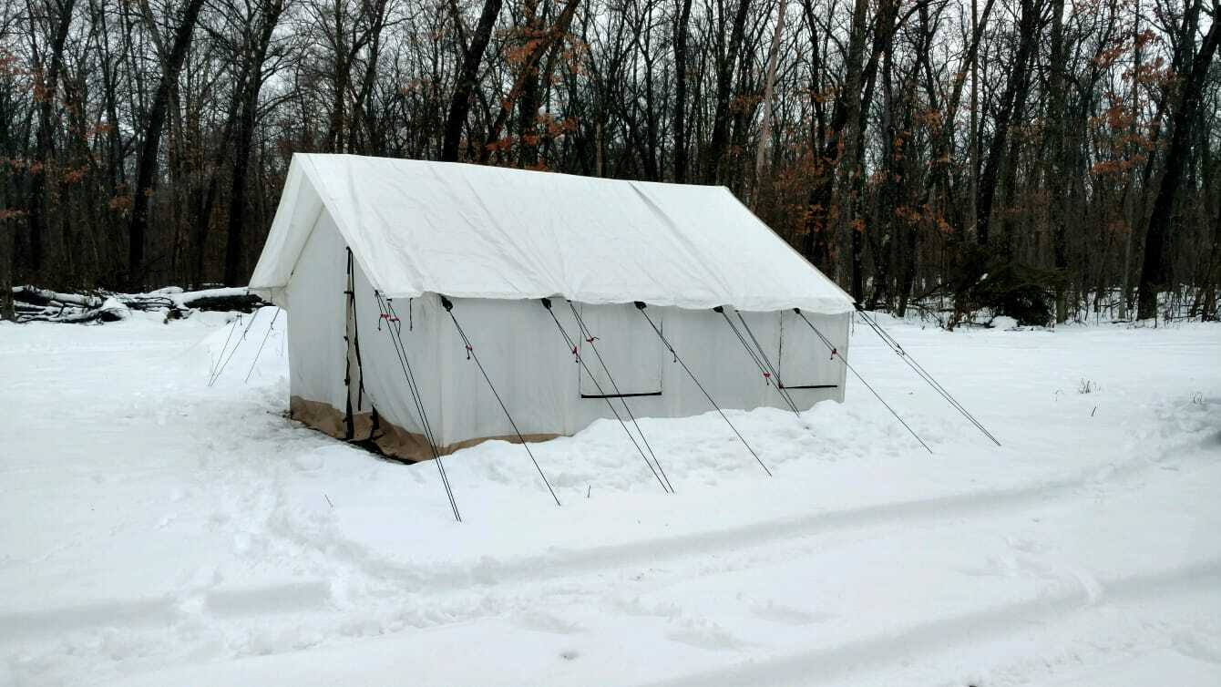 WHITEDUCK Alpha Canvas Wall Tent, Outfitter Camping Hunting, Complete ...