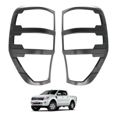 Matt Black Tail Lamp Rear Light Cover Trim For Ford Ranger MK2 T6 Xlt ...