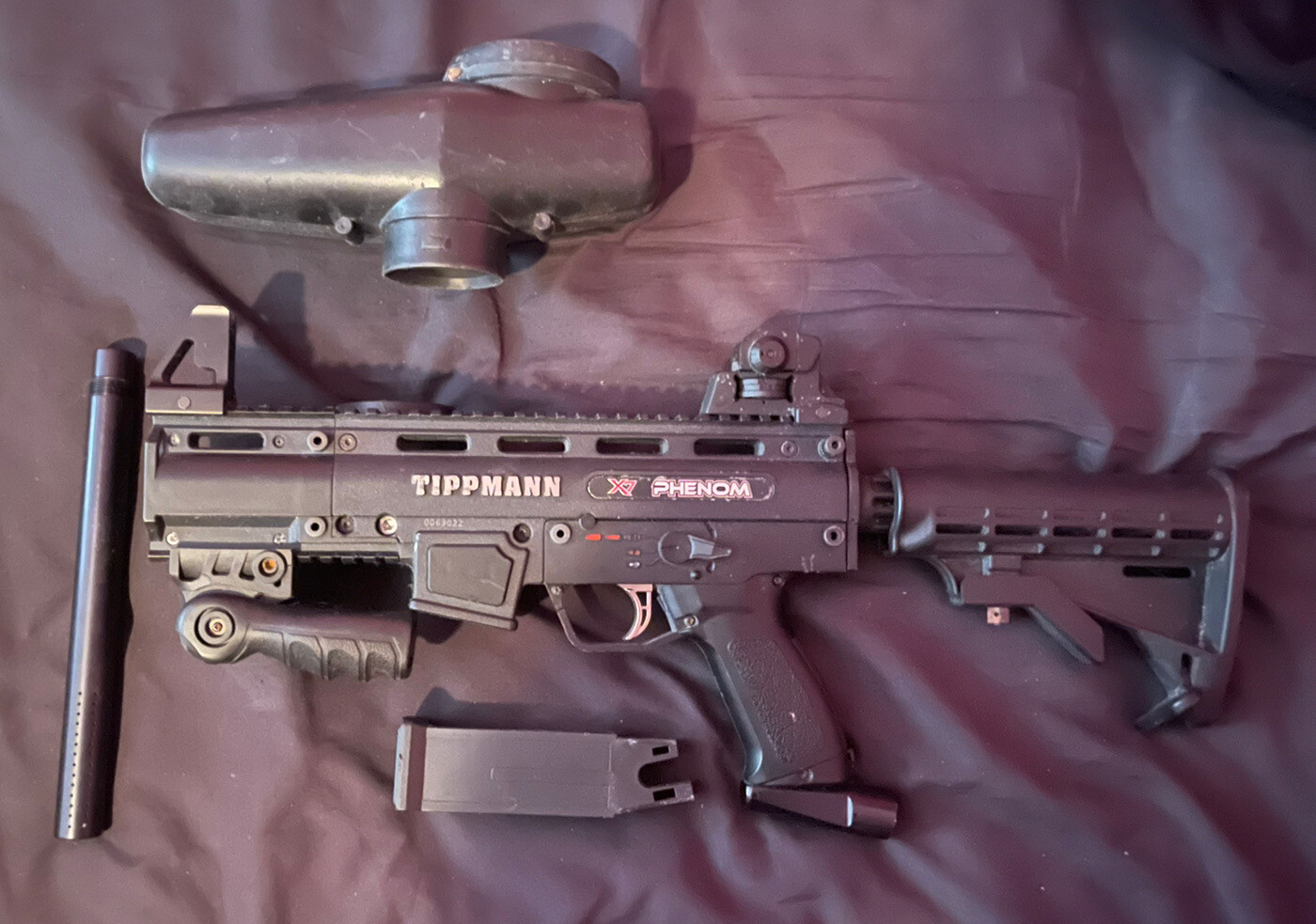 Tippmann X7 Phenom Paintball Gun Hopper Stock Full Auto Electronic ...