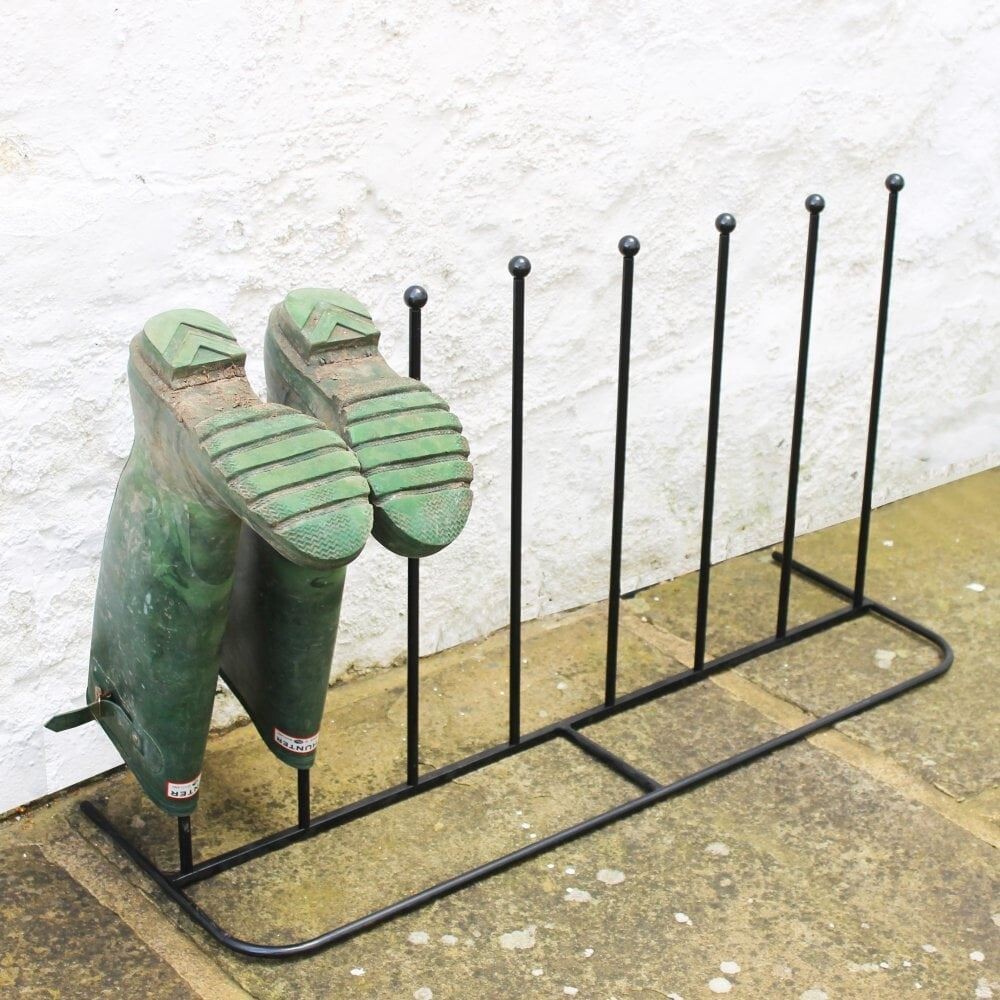 Steel Black Powder Coated Wellie Welly Boot Rack - For 4 Pairs | eBay