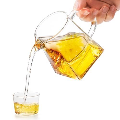 4 Pack Small Glass Pitcher 12 Oz Clear Tea Pitcher Fair Cups with ...