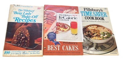 4 Vintage Pillsbury Cookbooks Busy Lady Bake-off recipes Time Saver ...