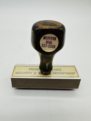 Vintage Frontier Airlines Stamp Security and Safety Department | eBay