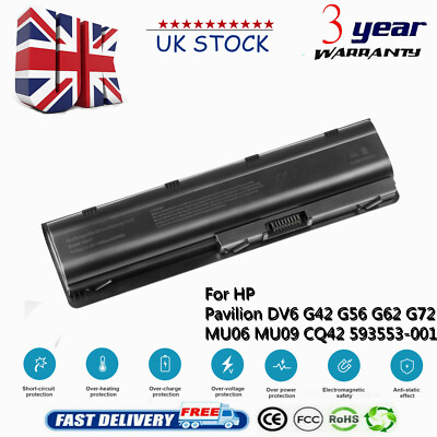 MU06 Battery for HP 2000 250 430 431 635 650 655 Pavilion G4 G6 G62 G7 ...