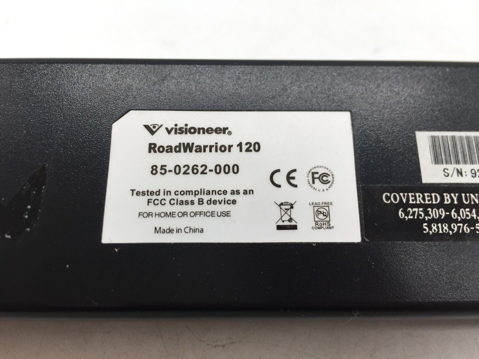 Visioneer RoadWarrior 120 Compact Portable Scanner No USB Cable FREE S/H | eBay
